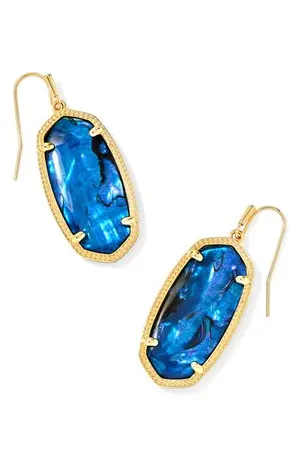 Kendra Scott Kendra Scott Elle Drop Earrings Navy Abalone