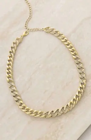 Ettika Crystal Chain Necklace