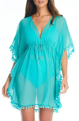 BLEU BY ROD BEATTIE Bleu By Rod Beattie Gypset Pompom Caftan Bora Bleu