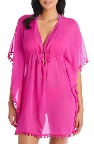 BLEU BY ROD BEATTIE Bleu By Rod Beattie Gypset Pompom Caftan Punch