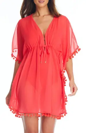 BLEU BY ROD BEATTIE Bleu By Rod Beattie Gypset Pompom Caftan Shortcake