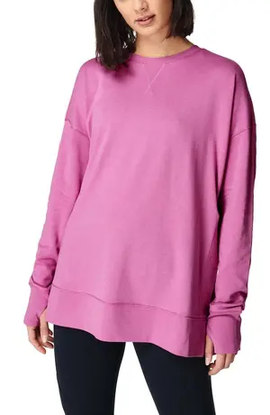 Sweaty Betty After Class Sweatshirt Allium Pink