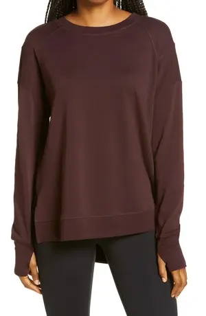 Sweaty Betty After Class Sweatshirt Black Cherry Purple