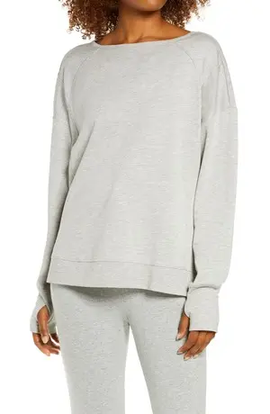 Sweaty Betty After Class Sweatshirt Light Grey Marl