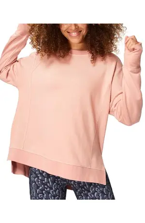 Sweaty Betty After Class Sweatshirt Misty Rose Pink