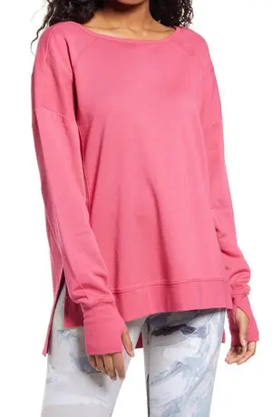 Sweaty Betty After Class Sweatshirt Tayberry Pink