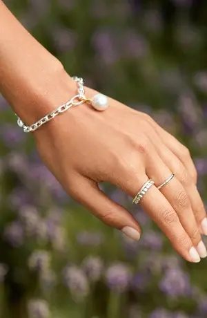 Monica Vinader Nura Teardrop Eternity Ring - Silver