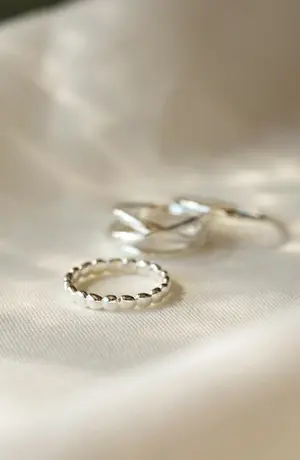 Monica Vinader Nura Teardrop Eternity Ring - Silver