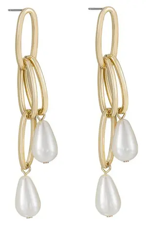 Ettika Freshwater Pearl Earrings