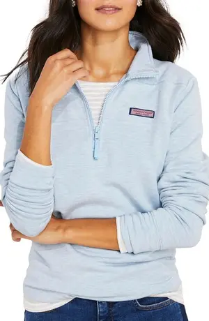 Vineyard Vines Vineyard Vines Dreamcloth Relaxed Half Zip Sweatshirt Ice Water Heather