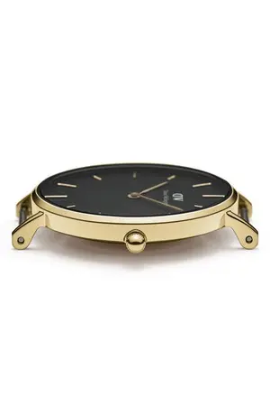 DANIEL WELLINGTON Grand Petite Evergold Mesh Strap Watch - Rose Gold/black