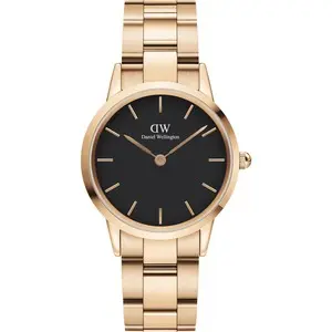 DANIEL WELLINGTON Daniel Wellington Iconic Bracelet Watch Black/rose Gold
