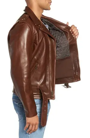 SCHOTT 50s Cowhide Leather Moto Jacket - Brown