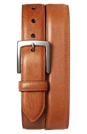 Shinola Bedrock Leather Belt - Bourbon
