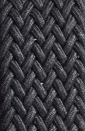 Torino Braided Stretch Cotton Belt - Black