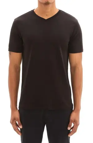 Robert Barakett Georgia Regular Fit V-neck T-shirt Dark Chocolate