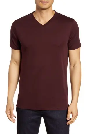 Robert Barakett Georgia Regular Fit V-neck T-shirt Deep Bordeaux