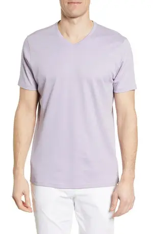 Robert Barakett Georgia Regular Fit V-neck T-shirt Lavender Mist