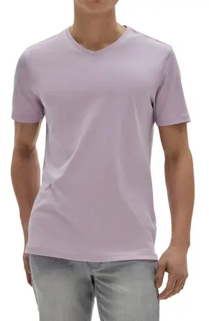 Robert Barakett Georgia Regular Fit V-neck T-shirt Light Pink