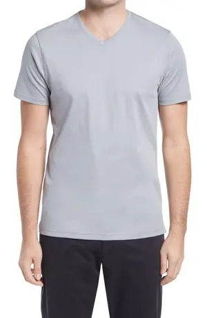 Robert Barakett Georgia Regular Fit V-neck T-shirt Monument Grey