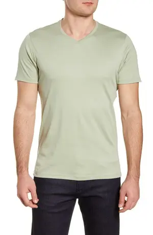 Robert Barakett Georgia Regular Fit V-neck T-shirt Shadow Green