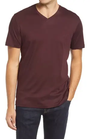 Robert Barakett Georgia Regular Fit V-neck T-shirt Sonoma Red