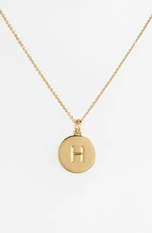 Kate Spade New York Kate Spade New York Initial Pendant Necklace H- Gold