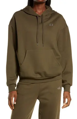 Alo Yoga Alo Accolade Hoodie Dark Olive