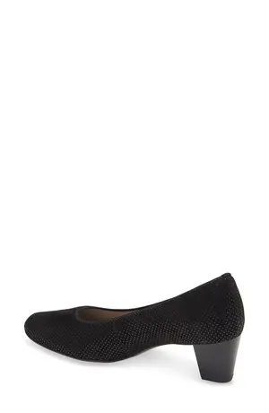 ARA Kelly Pump - Black Punti Suede