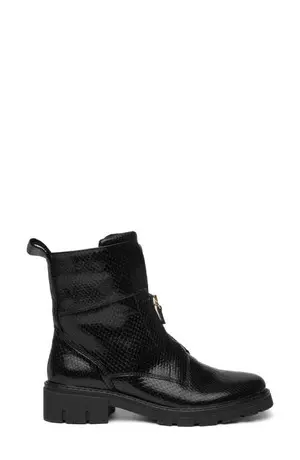 ARA Deon Leather Bootie - Black Snake Print