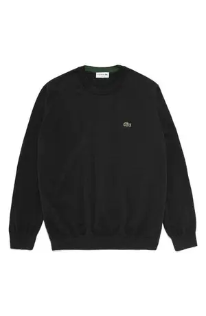 Lacoste LACOSTE Cotton Jersey Crewneck Sweater 031 Black