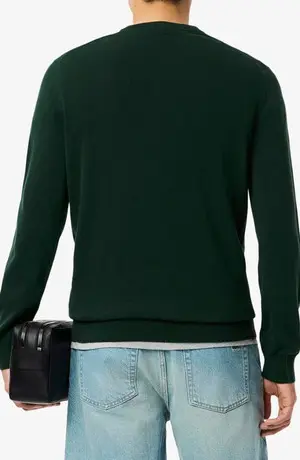 Lacoste Cotton Jersey Crewneck Sweater - Sinople