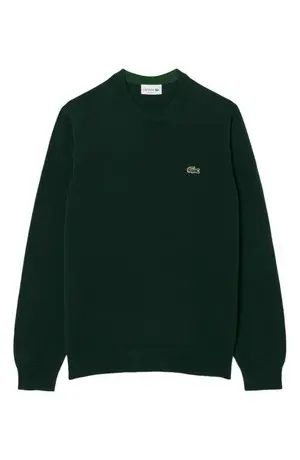 Lacoste Cotton Jersey Crewneck Sweater - Sinople