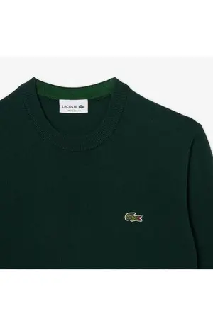 Lacoste Cotton Jersey Crewneck Sweater - Sinople