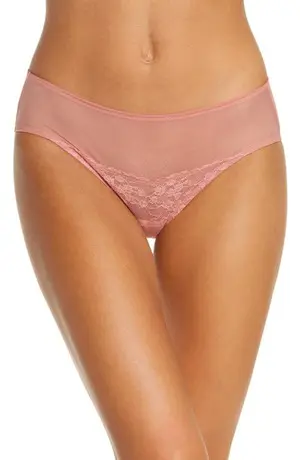 Natori Cherry Blossom Lace Briefs Sandy Rose