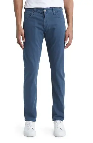Ag Tellis Sueded Stretch Sateen Slim Leg Pants Indigo Dusk