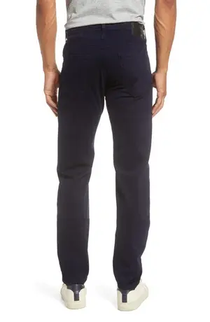 Ag Tellis Sueded Stretch Sateen Slim Leg Pants - Rich Navy