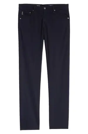 Ag Tellis Sueded Stretch Sateen Slim Leg Pants - Rich Navy