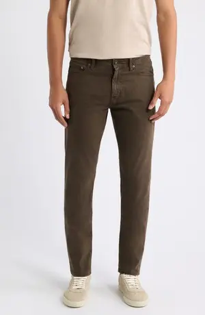 Ag Tellis Sueded Stretch Sateen Slim Leg Pants Sulfur Burnt Umber