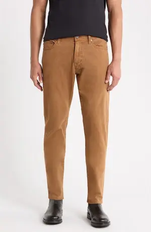 Ag Tellis Sueded Stretch Sateen Slim Leg Pants - Sulfur Worn Brass