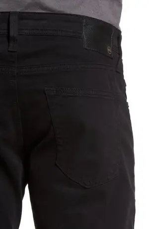 Ag Tellis Sueded Stretch Sateen Slim Leg Pants - Super Black