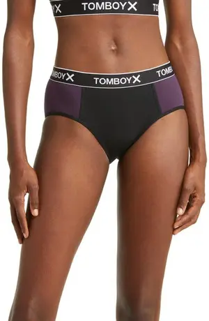 TOMBOYX Hipster Briefs Checkers Colorblock- Plum