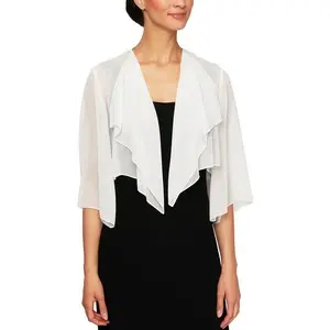 Alex Evenings Hanky Bolero Cardigan - Ivory