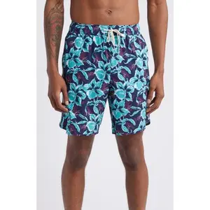 FAIR HARBOR Anchor Swim Trunks Lagoon Painted Tropical