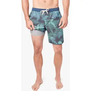 FAIR HARBOR Anchor Swim Trunks Navy Evergreen