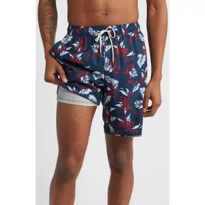 FAIR HARBOR Anchor Swim Trunks Navy Nautical Hawaiian