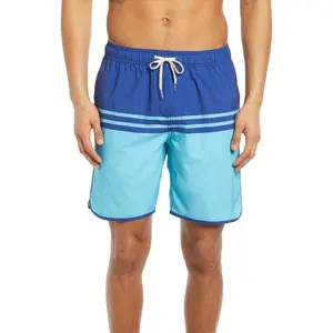 FAIR HARBOR Anchor Swim Trunks Teal Colorblock