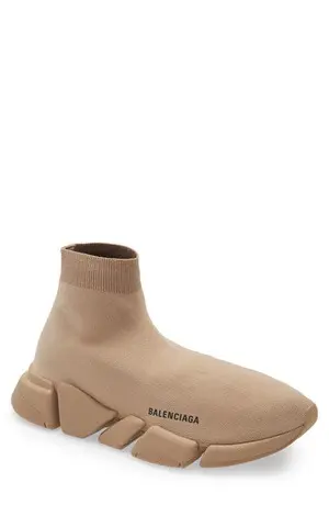 Balenciaga Speed Lt 2.0 Knit Slip-on - Beige