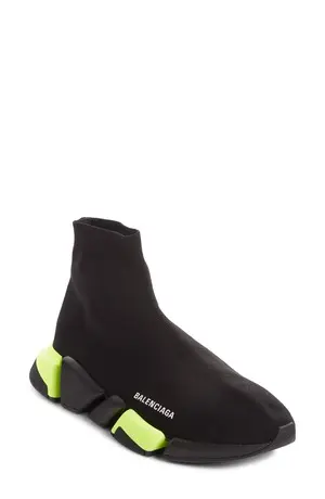 Balenciaga Speed Lt 2.0 Knit Slip-On Black/ Yellow