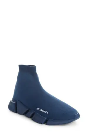 Balenciaga Speed Lt 2.0 Knit Slip-On Navy